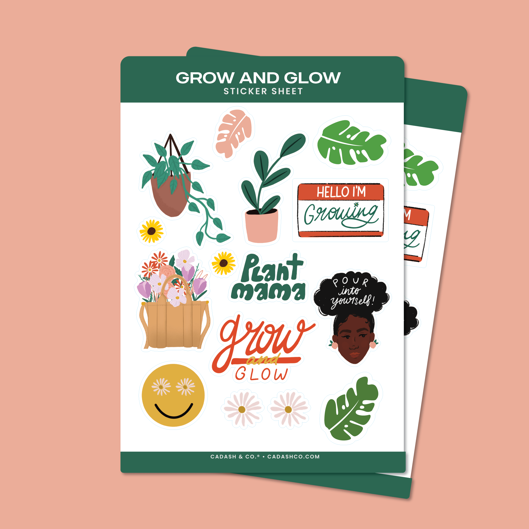 Grow and Glow Sticker Sheet - Cadash & Co. – Tuma's Books
